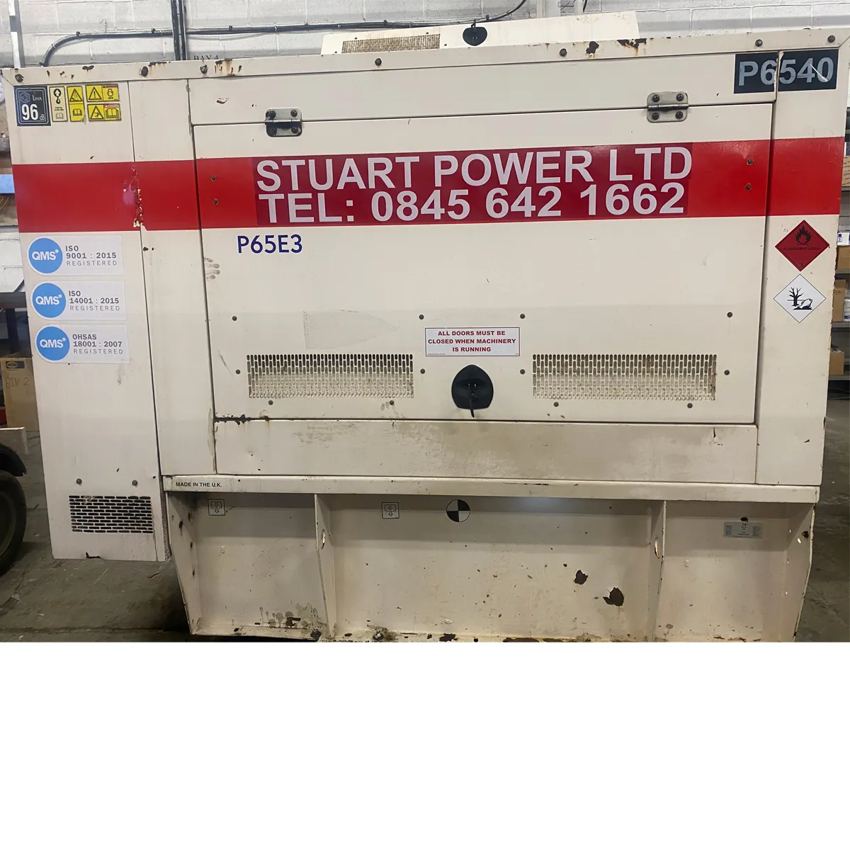Sold Used FG Wilson 65kVA Diesel Generator | Stuart Group Ltd