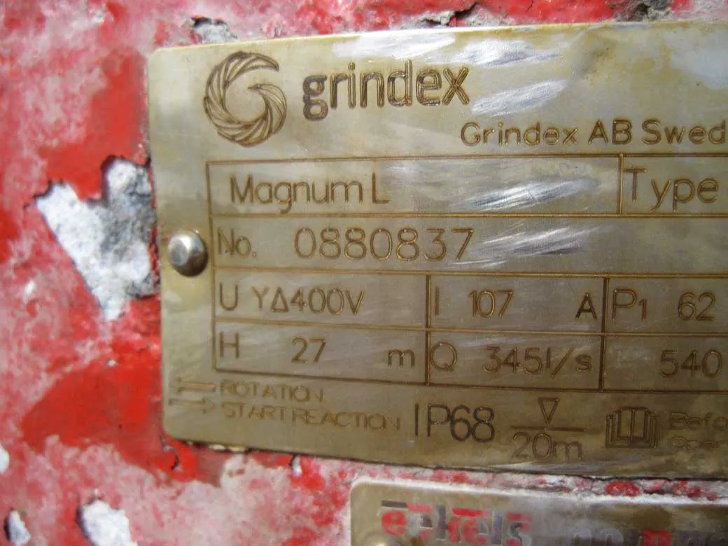 Sold Used Grindex Magnum L Submersible Drainage Pump | Stuart Group Ltd