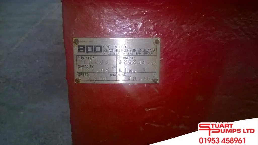 Used SPP TD20E LPCB approved split case fire pump for Sale | Stuart ...