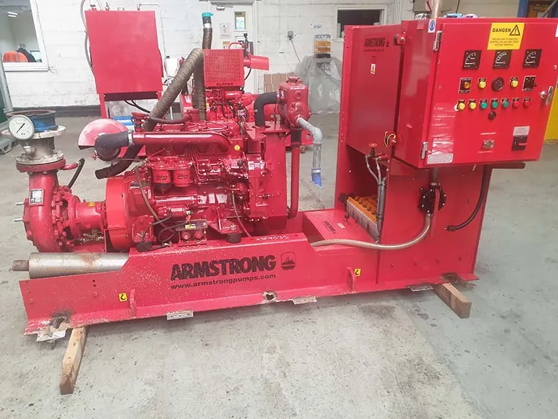 Used Armstrong 6x4x10 DLC LPCB approved fire pump | Stuart Pumps Ltd