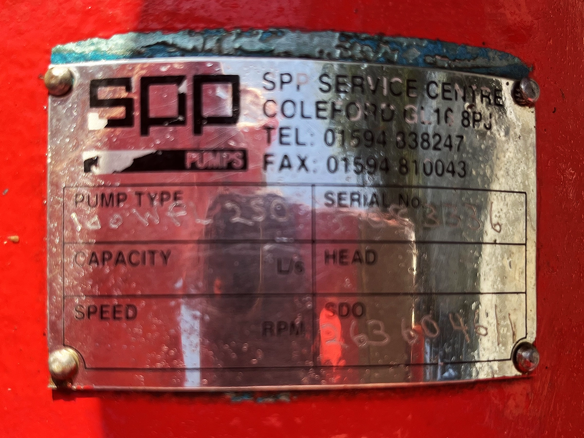 Used SPP 100WPL250 Fire Pump for Sale | Stuart Pumps Ltd
